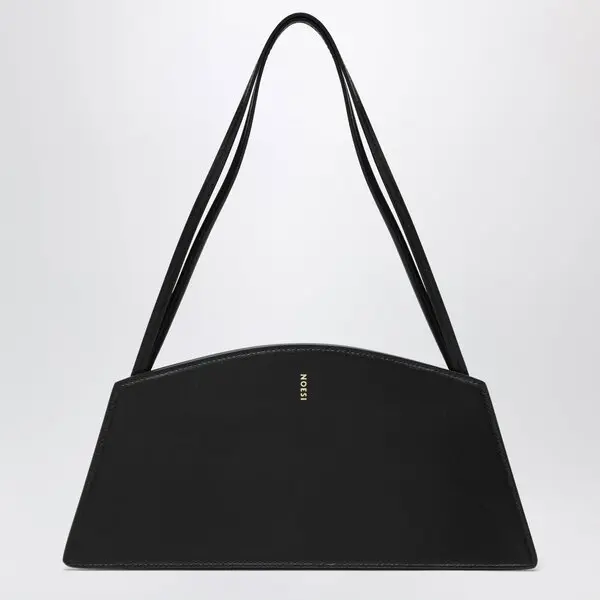 NOESI Smooth Leather Shoulder Bag - Black