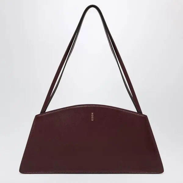 NOESI Smooth Leather Shoulder Bag - Burgundy
