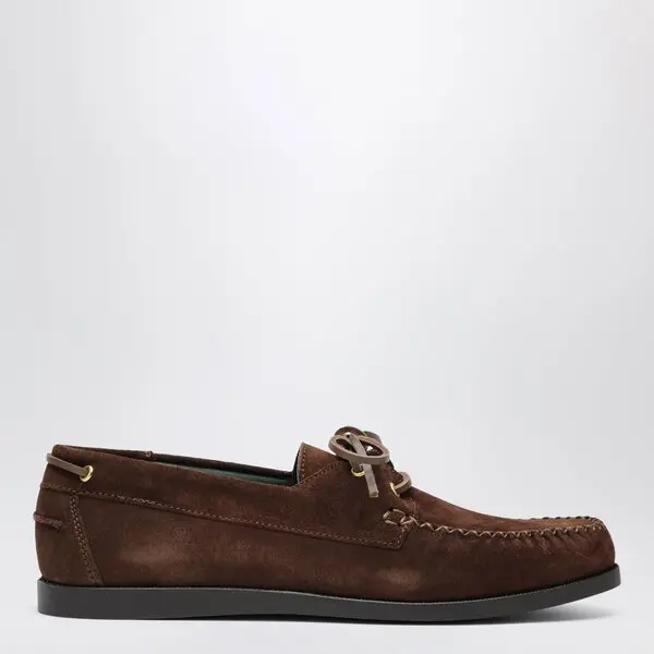 VINNY'S Boat Shoe In Suede - Brown