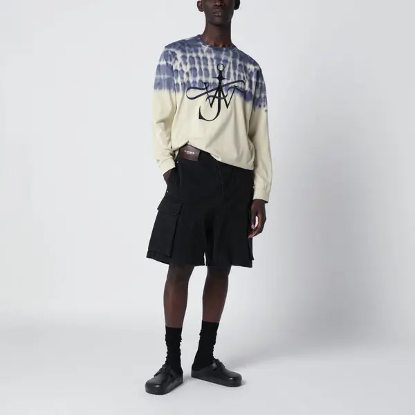 JW Anderson Logo Print Cotton Sweatshirt - Beige