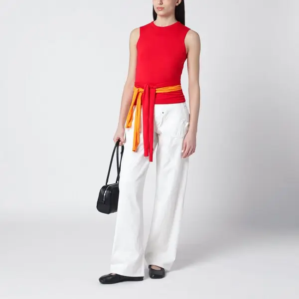 JW Anderson Tank Top With Waist Ties - Red