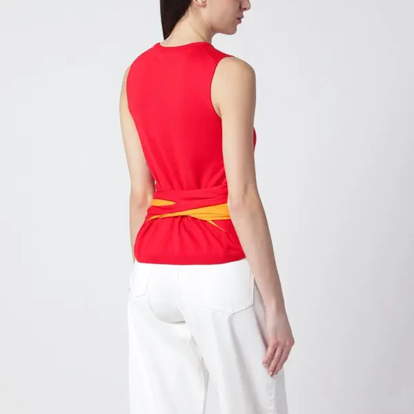 JW Anderson Tank Top With Waist Ties - Red