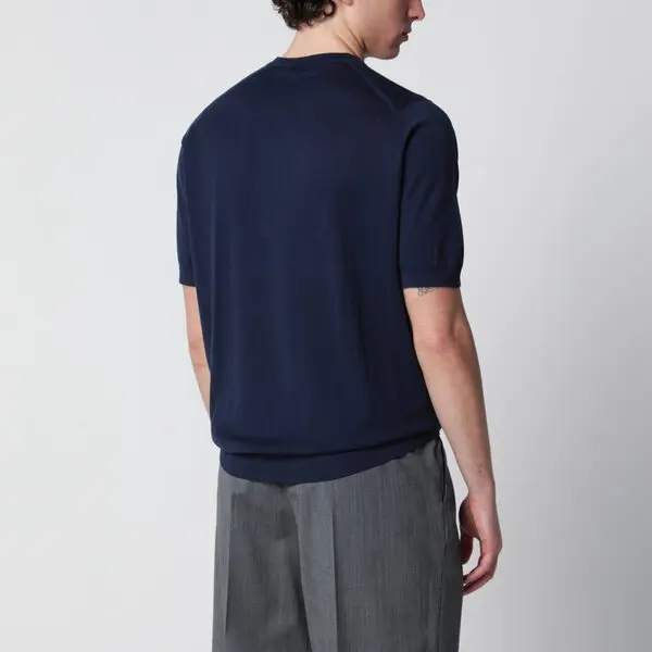 John Smedley Kempton Cotton Sweater - Blue