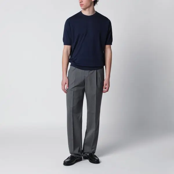 John Smedley Kempton Cotton Sweater - Blue