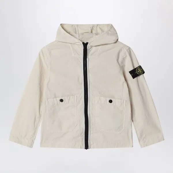 Stone Island Water-repellent Hooded Jacket - White