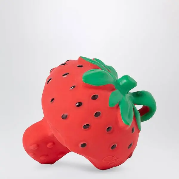 OLI & CAROL Strawberry Mini Baby Teether - Red