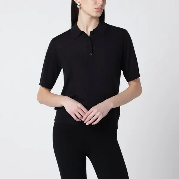 Loulou De Saison Migo Fluid Cashmere Polo - Black