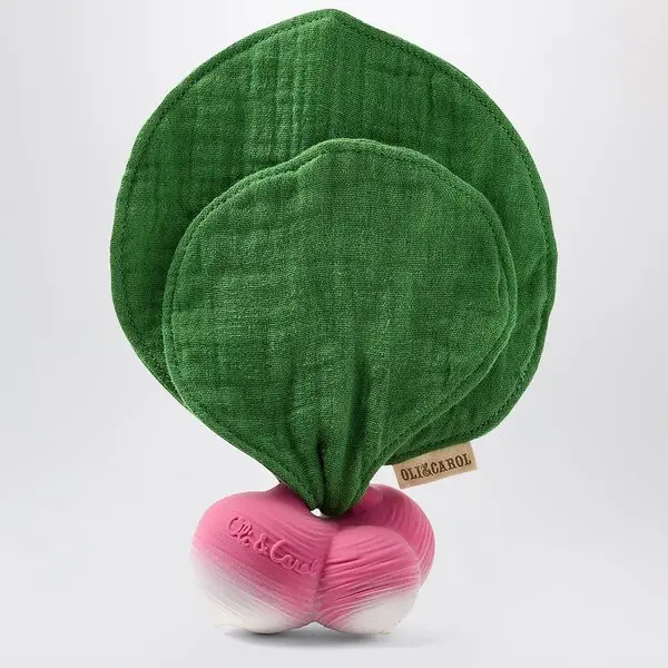 OLI & CAROL Radish Mini Teether With Doudou - Pink