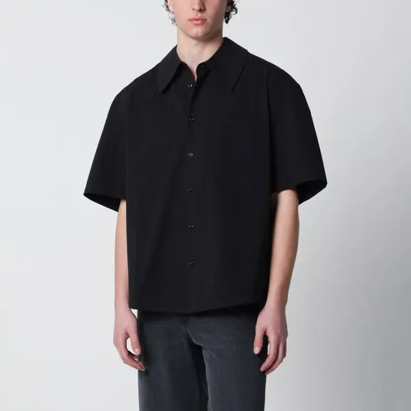 Séfr Waylon Cotton Poplin Shirt - Black