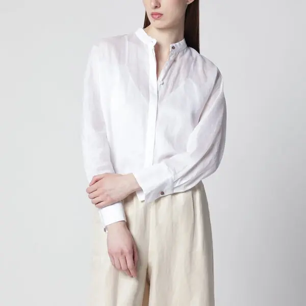 Max Mara Baldili Ramie Canvas Shirt - White