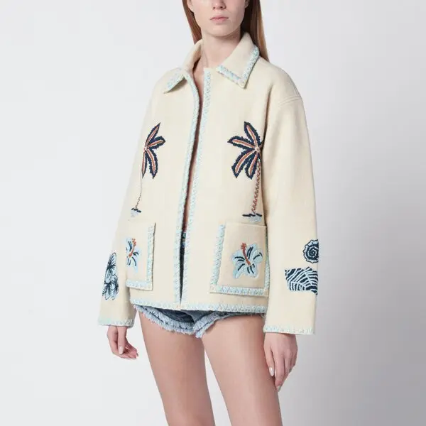 Alanui Wool Jacket With Embroidery - Beige
