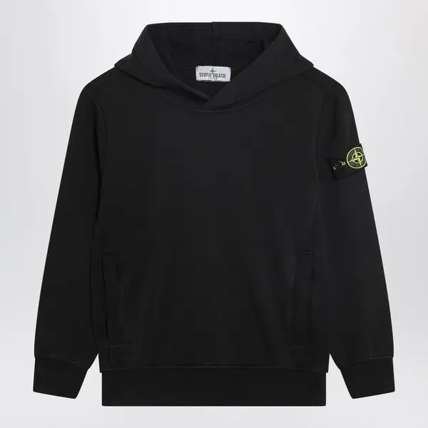 Stone Island Hooded Sweatshirt - Black