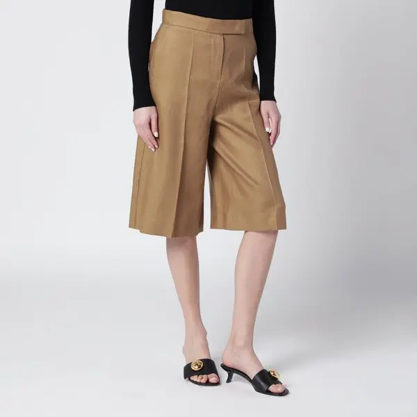 Max Mara Linen Bermuda Shorts - Beige