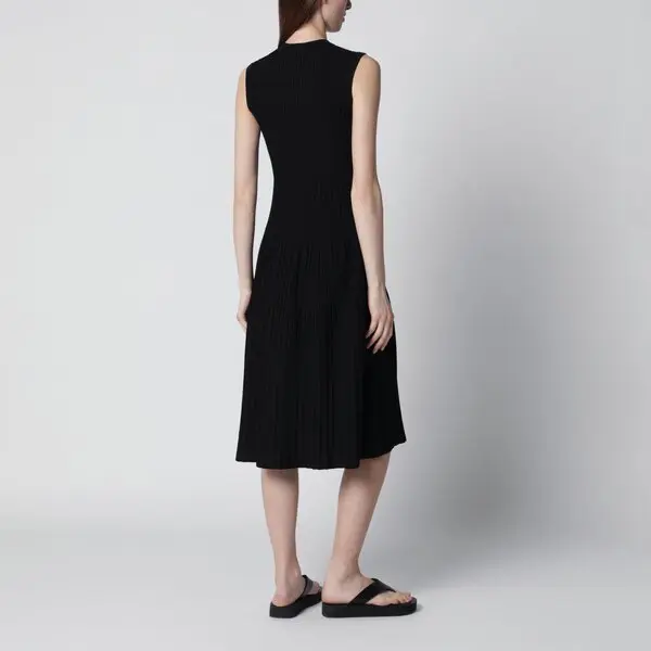 Max Mara Midi Fit-and-flare Ribbed Viscose Crêpe Dress