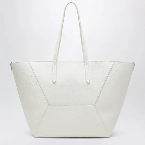 Brunello Cucinelli Grained Leather Duo Bag - White