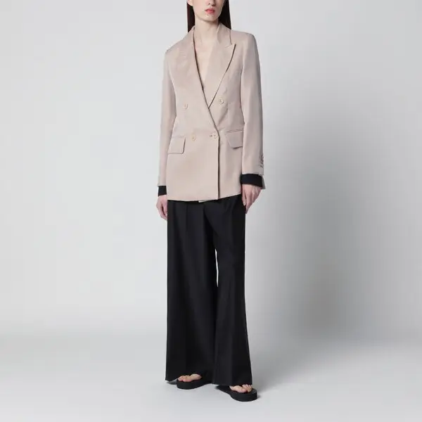 Max Mara Oversized Linen And Organza Blazer