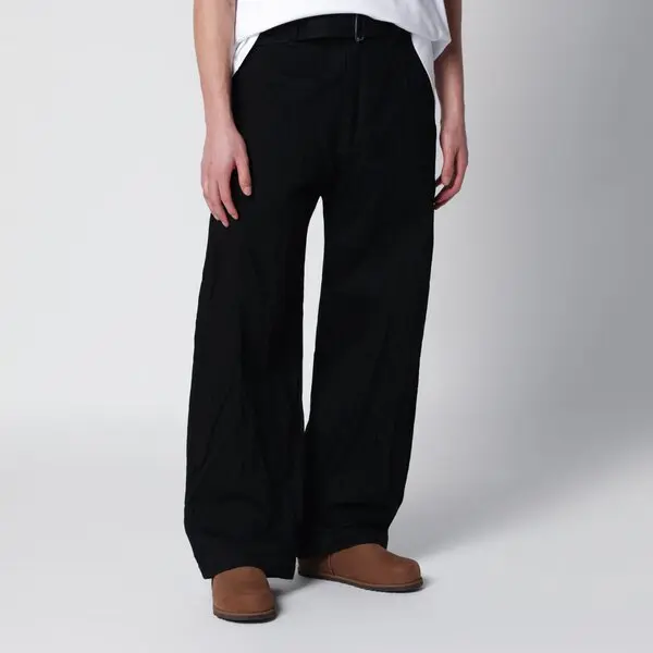 Studio Nicholson Now Mid-rise Jeans In Cotton Denim - Black
