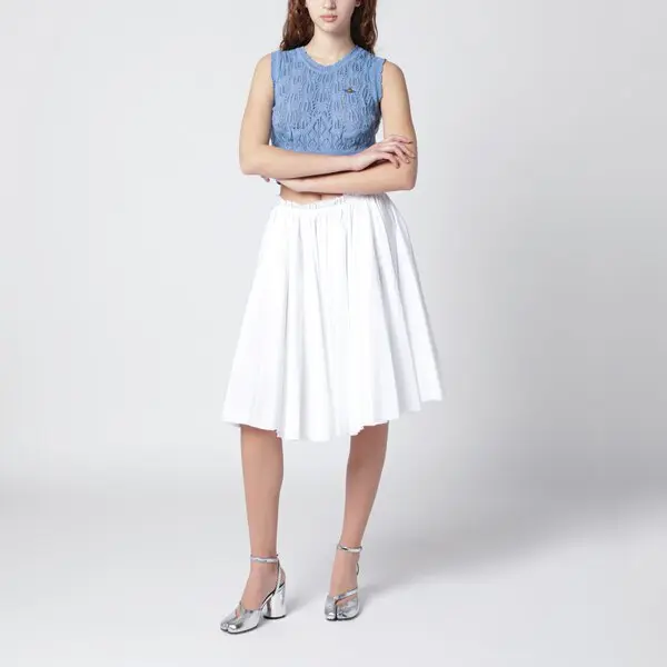 VIVIENNE WESTWOOD Crochet Top With Orb Logo - Blue