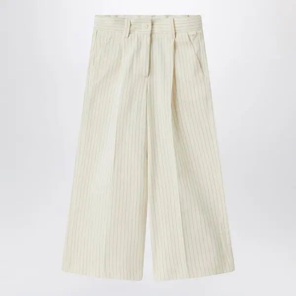 IL GUFO Pinstriped Cotton Blend Pants - White