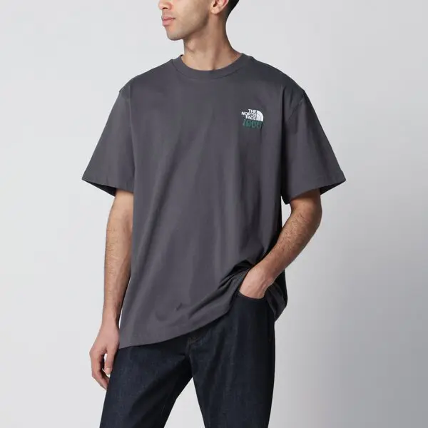 The North Face Charcoal T-shirt With Logo Print