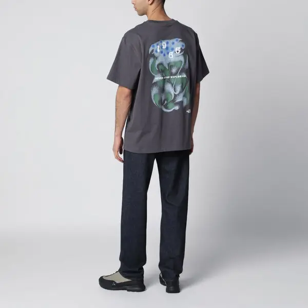 The North Face Charcoal T-shirt With Logo Print