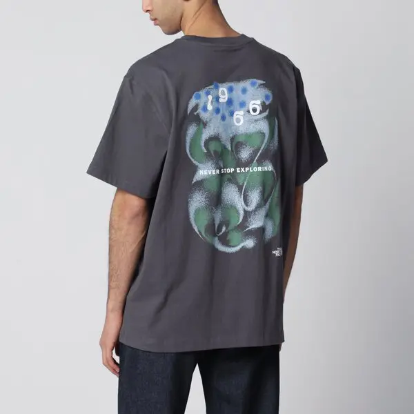 The North Face Charcoal T-shirt With Logo Print