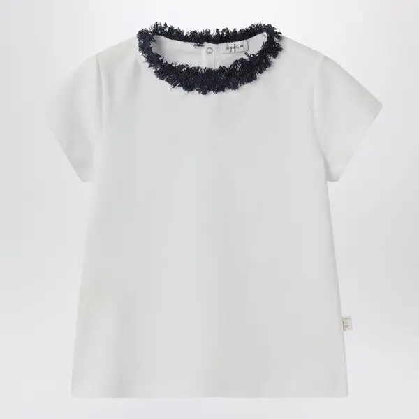 IL GUFO T-shirt With Frayed Neckline - White