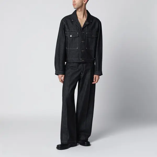 LEMAIRE Trucker Denim Jacket With Contrast Stitching