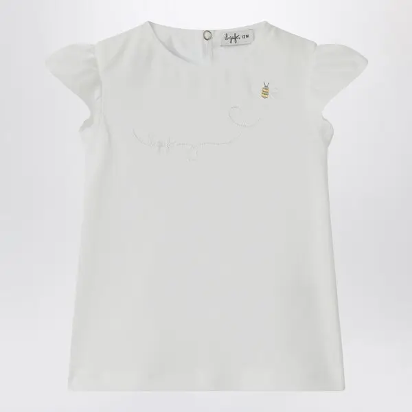 IL GUFO T-shirt With Ruffled Sleeves - White