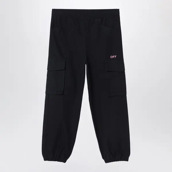 OFF-WHITE™ Jogging Cargo Trousers With Logo - Black