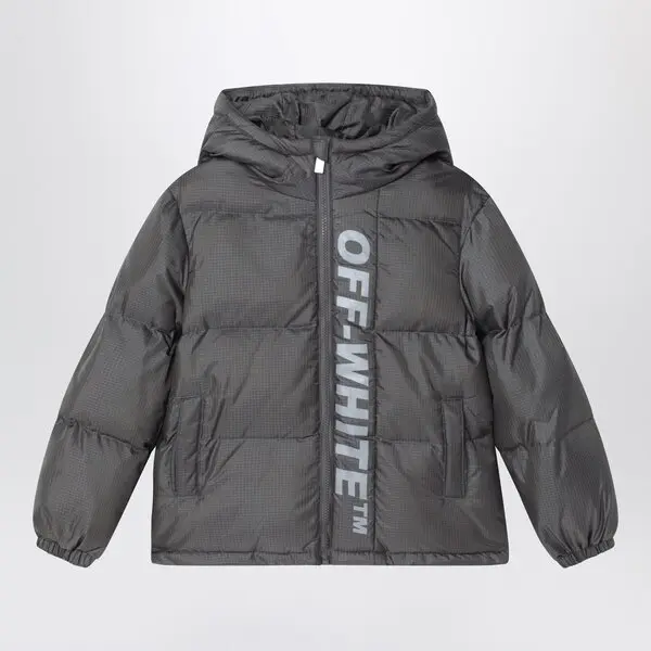 OFF-WHITE™ Dark Gray Ripstop Nylon Puffer Jacket - Grey
