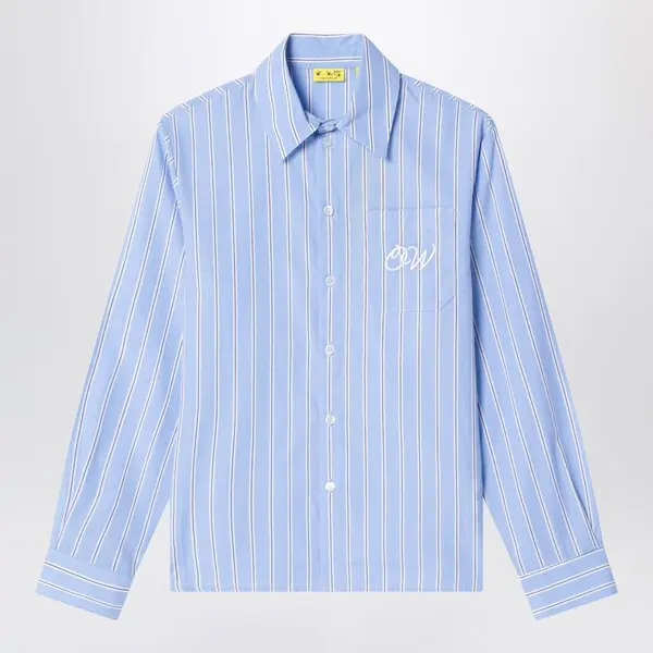 OFF-WHITE™ Striped Cotton Shirt - Blue