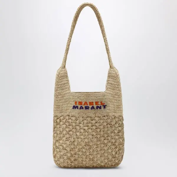 Isabel Marant Small Praia Bag In Natural Raffia - Beige
