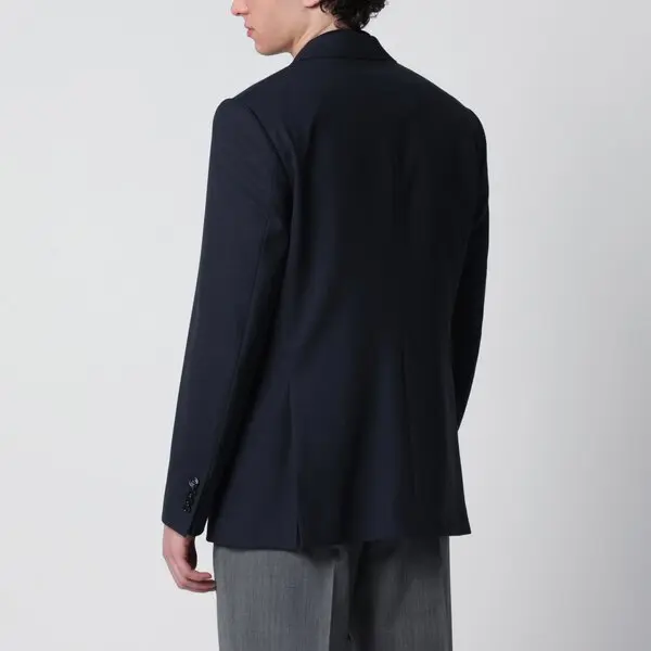 LARDINI Single-breasted Wool Jacket - Blue