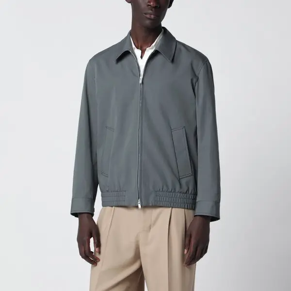 LARDINI Cotton-silk Zip Jacket - Beige