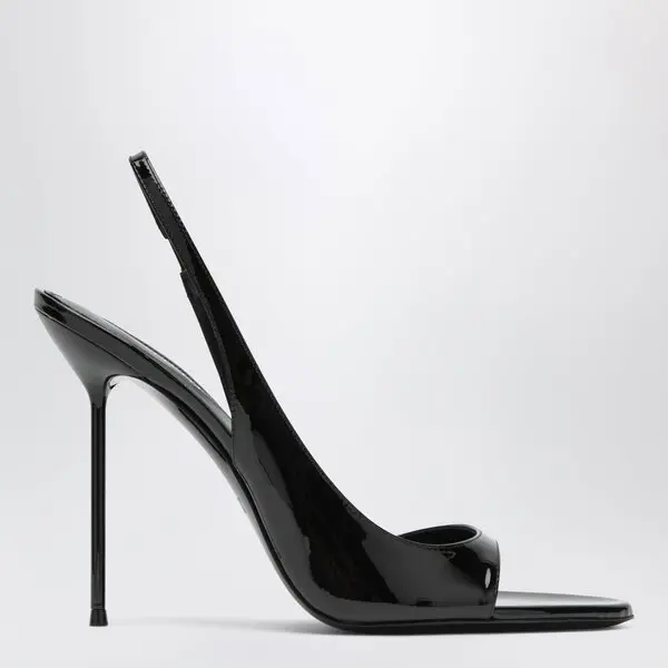 Paris Texas Patent Slingback Sandals - Black