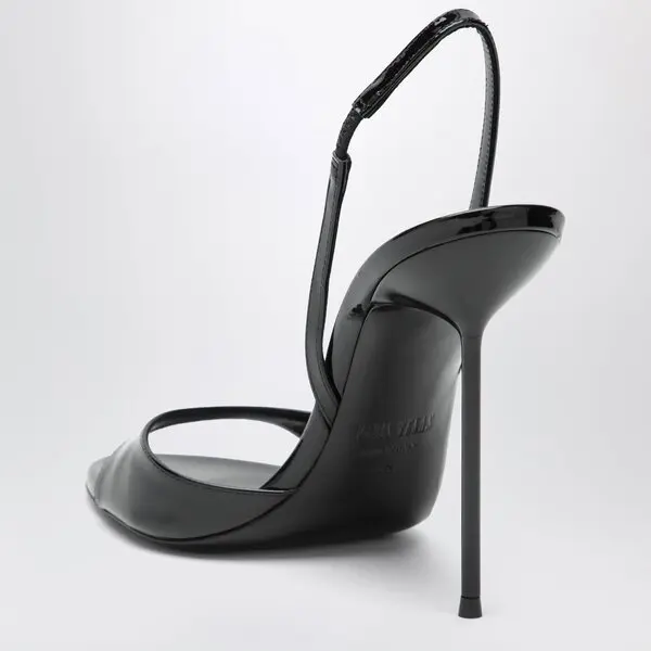 Paris Texas Patent Slingback Sandals - Black