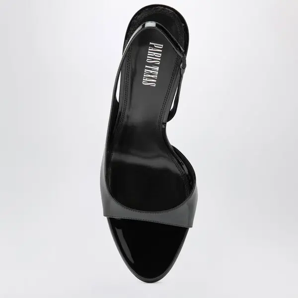 Paris Texas Patent Slingback Sandals - Black