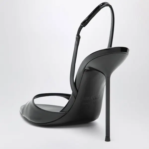 Paris Texas Patent Slingback Sandals - Black
