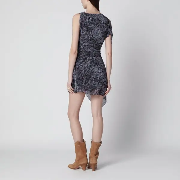 Isabel Marant Étoile Asymmetrical Ruched Mini Dress - Blue