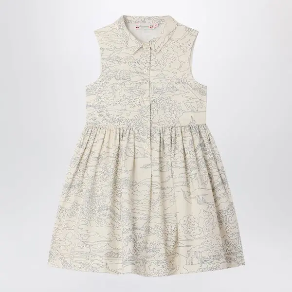 Bonpoint Anne Dress In Liberty Fabric - Beige