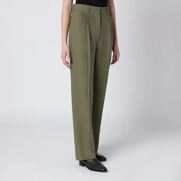 BLAZÉ MILANO Fox Linen Trousers - Green