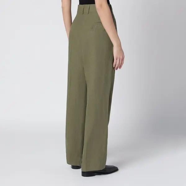 BLAZÉ MILANO Fox Linen Trousers - Green