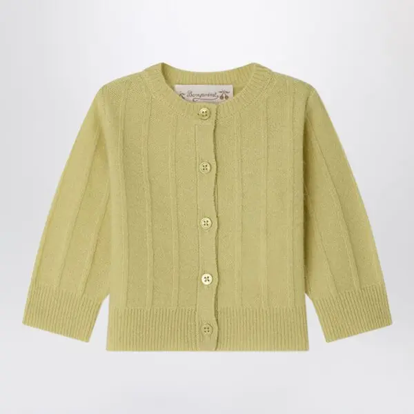 Bonpoint Leander Light Cashmere Cardigan - Green