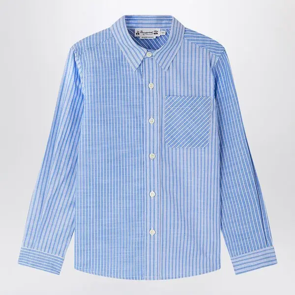 Bonpoint Tango Striped Shirt - Light Blue