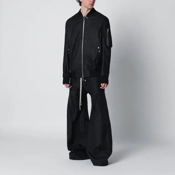 Rick Owens Lamb Leather Zip Jacket - Black