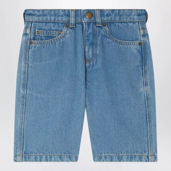 Bonpoint Elvio Denim Bermuda Shorts - Blue