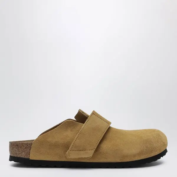 BIRKENSTOCK Loma Suede Leather Clogs - Beige