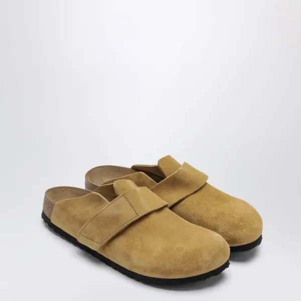 BIRKENSTOCK Loma Suede Leather Clogs - Beige