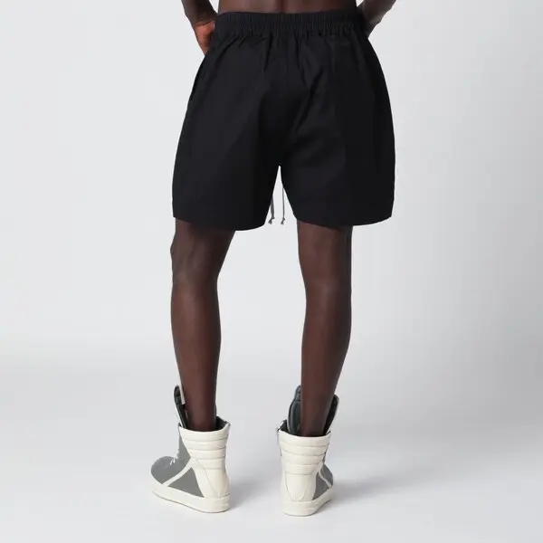 Rick Owens Cotton Poplin Drawstring Shorts - Black